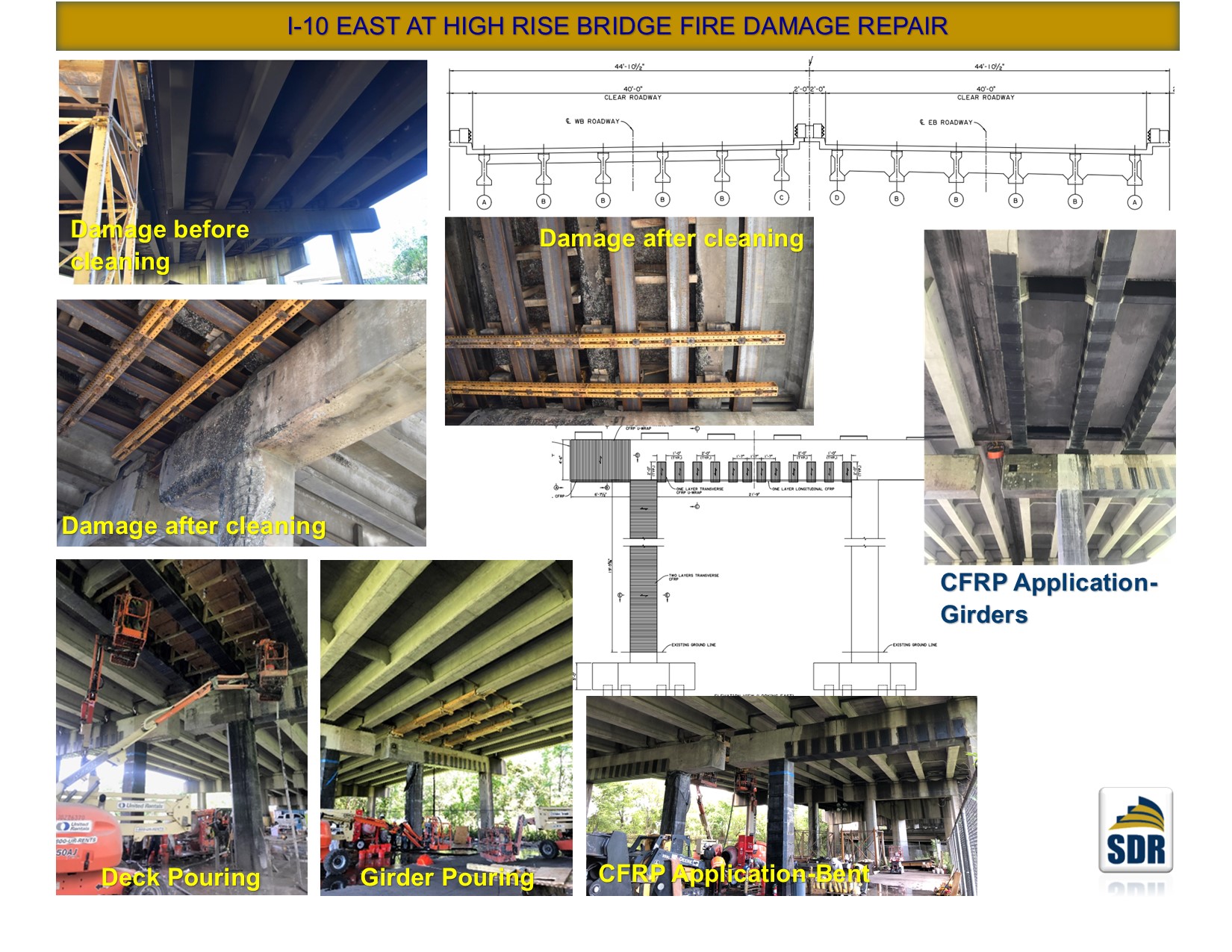 I-10 EAST AT HIGH RISE BRIDGE FIRE DAMAGE REPAIR – SDR Engineering